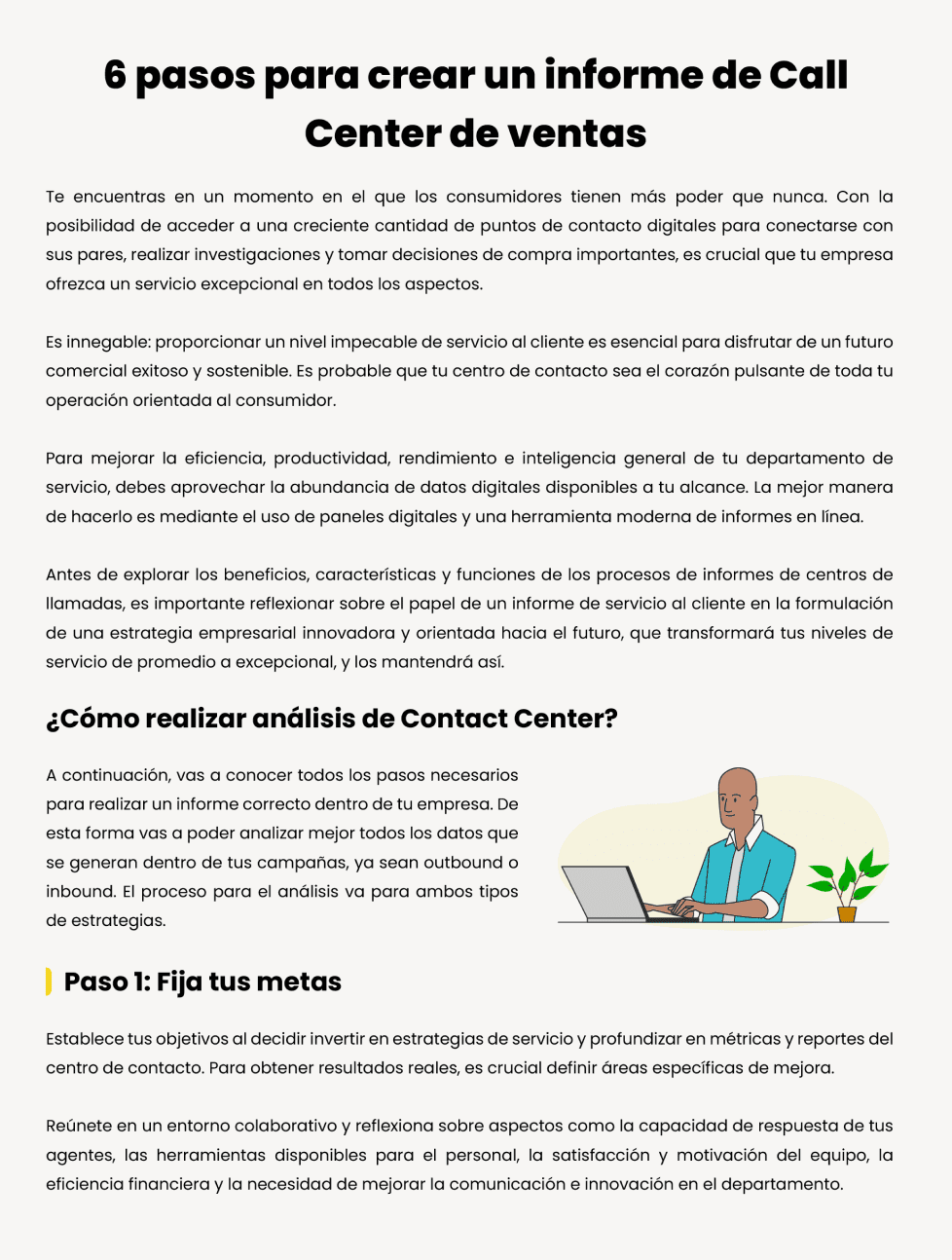 6 pasos para crear un informe de Call Center de ventas [Antes Securitec]